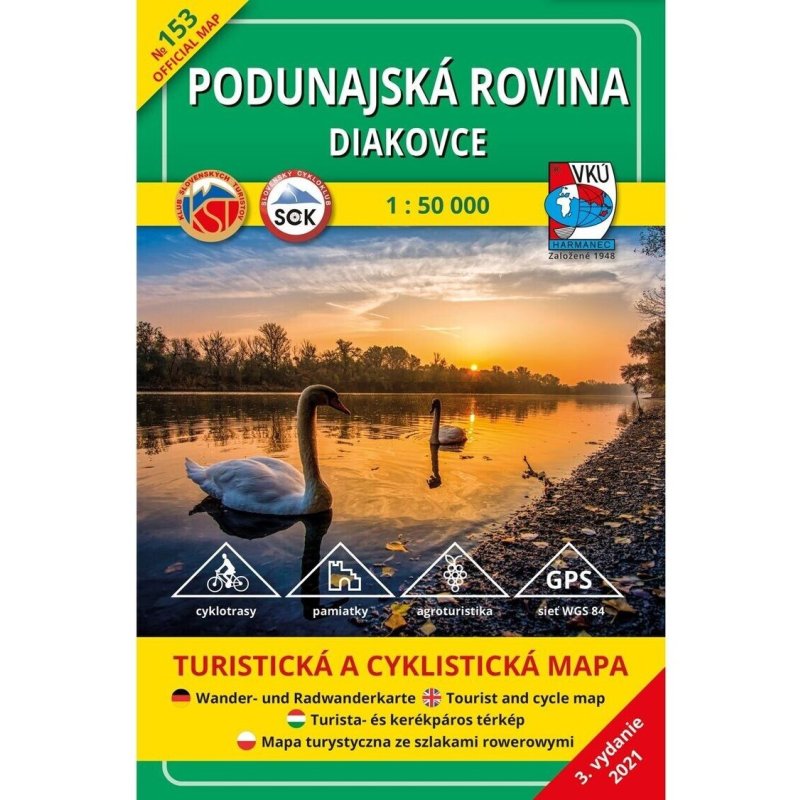 Podunajská rovina - Diakovce 153 Turistická mapa 1:50 000 | ValachShop.sk