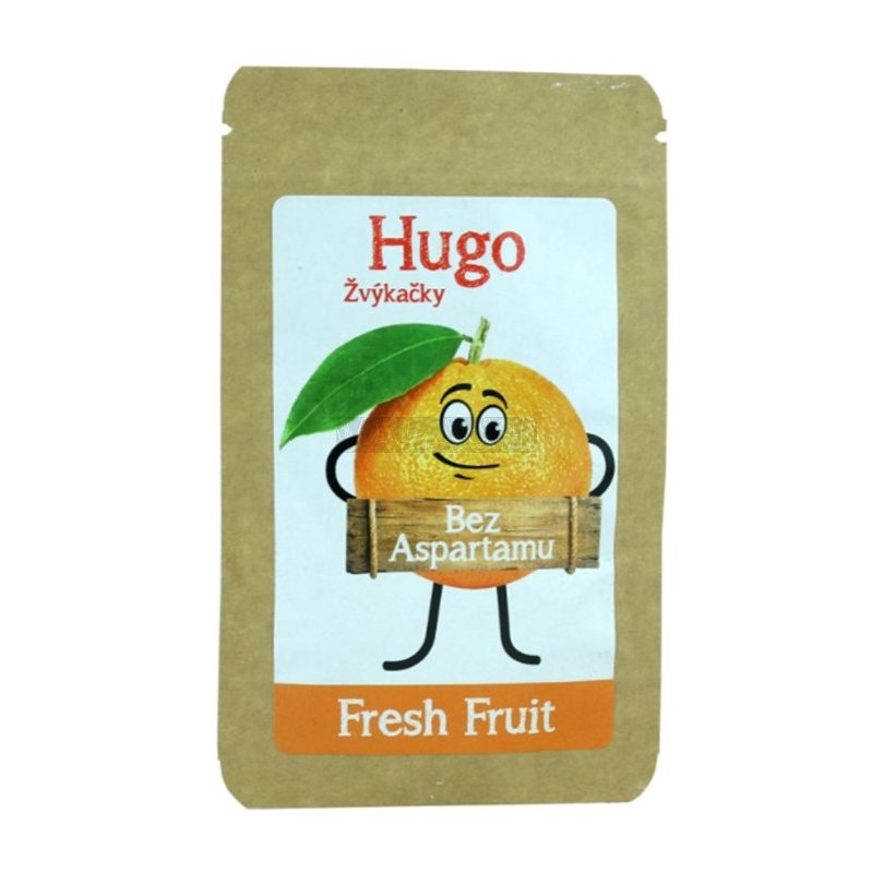 Hugo Žuvačky Fresh fruit bez aspartamu 42g | ValachShop.sk