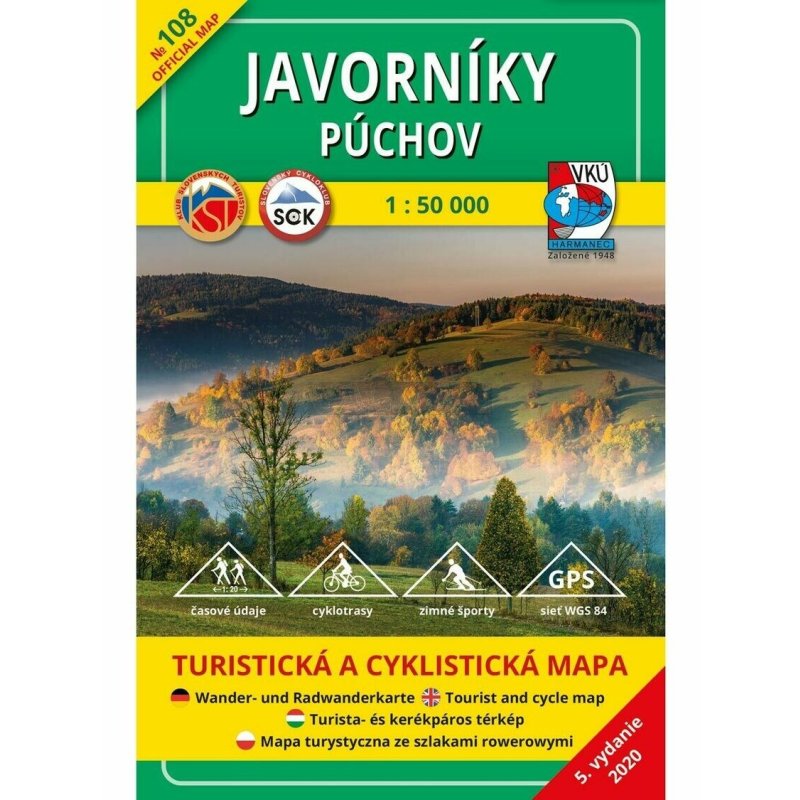 Javorníky - Púchov 108 Turistická mapa 1:50 000 | ValachShop.sk