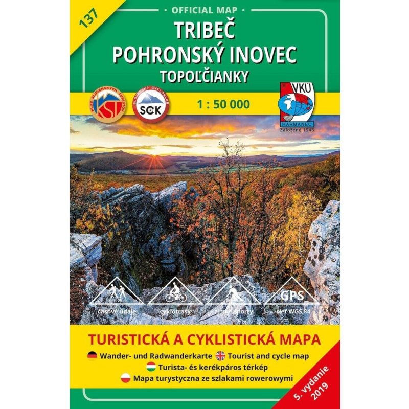 Tribeč - Pohronský Inovec - Topoľčianky 137 Turistická mapa 1:50 000 ...