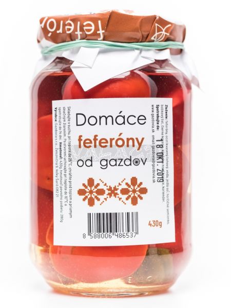 GAZDOVIA Domáce feferóny 430g