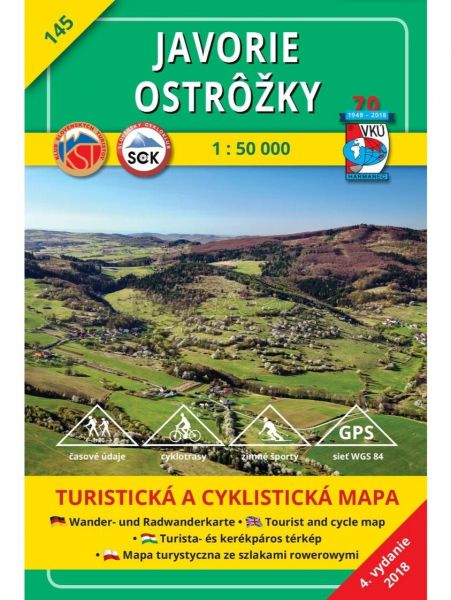 Javorie - Ostrôžky 145 Turistická mapa 1:50 000 | ValachShop.sk
