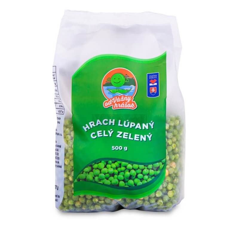 Odvážny hrášok Hrach zelený celý 500g | Valachshop.sk
