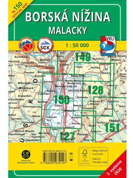 Borská nížina - Malacky 150 Turistická mapa 1:50 000 | ValachShop.sk